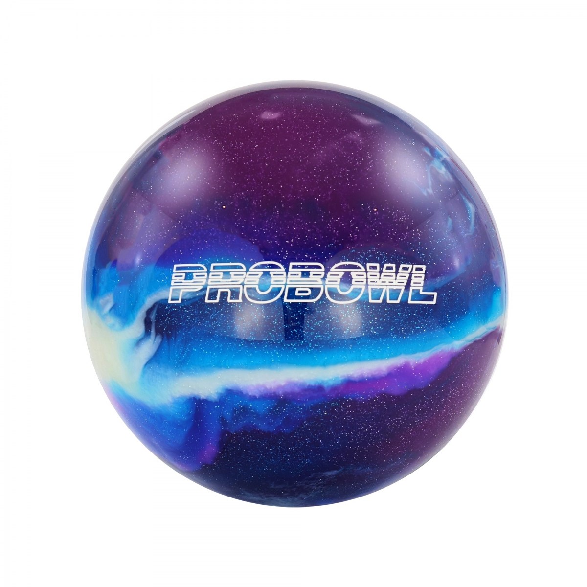 Bowling Ball Pro Bowl Polyesterball Lila Royal Silber